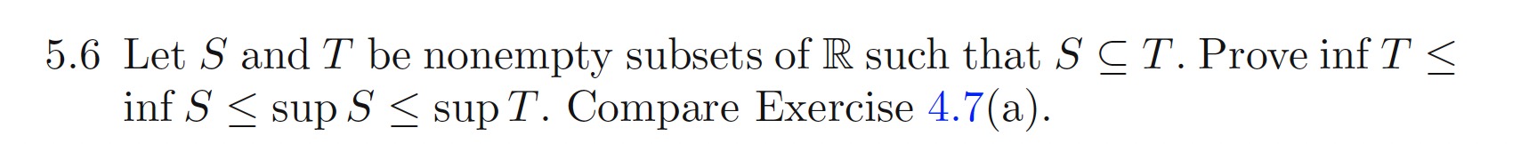 Solved 5.6 Let \\( S \\) and \\( T \\) be nonempty subsets | Chegg.com
