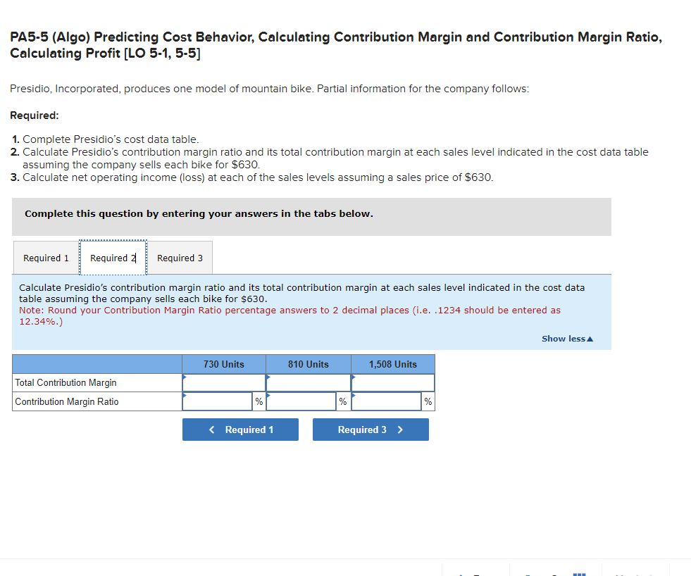 Solved PA5-5 (Algo) Predicting Cost Behavior, Calculating | Chegg.com