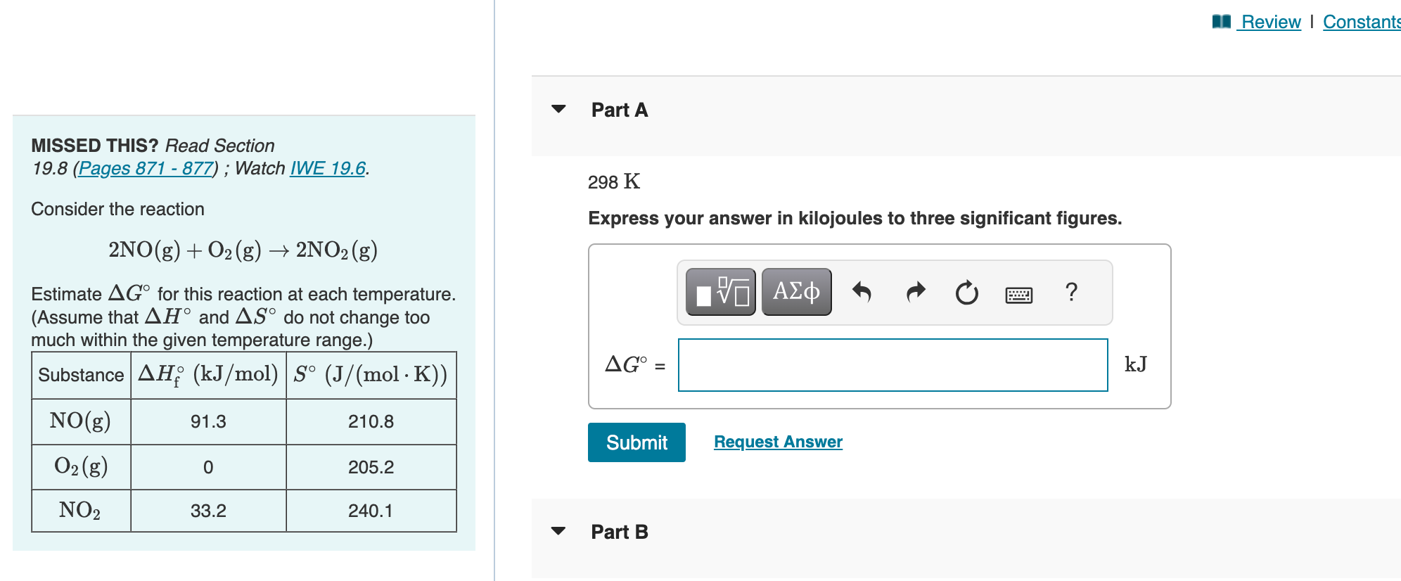 Solved MISSED THIS? Read Section 19.8 (Pages 871 - 877) ; | Chegg.com