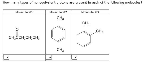 Solved How many types of nonequivalent protons are present | Chegg.com