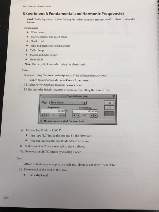 Solved Lab 12 Standing Waves on a String Introduction A | Chegg.com