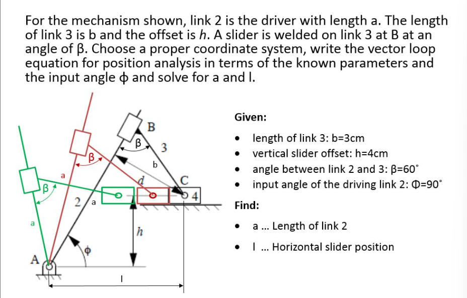 For the mechanism shown, link 2 is the driver with | Chegg.com