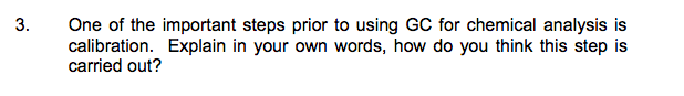 Solved GC - gas chromatography NOTE: The calibration does | Chegg.com