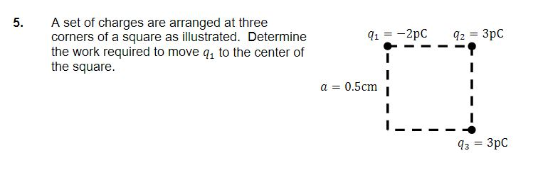 Solved 91 = -2pC 92 = 3pC A set of charges are arranged at | Chegg.com