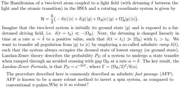 The Hamiltonian of a two-level atom coupled to a | Chegg.com