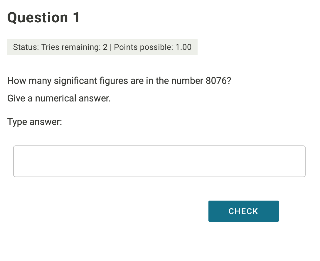 Solved Question 1 Status: Tries remaining: 2 | Points | Chegg.com
