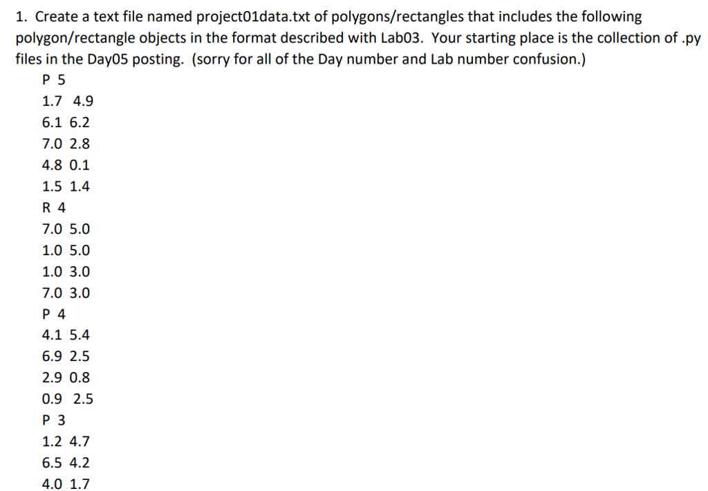 Solved (Python) Create a program that requests each object | Chegg.com
