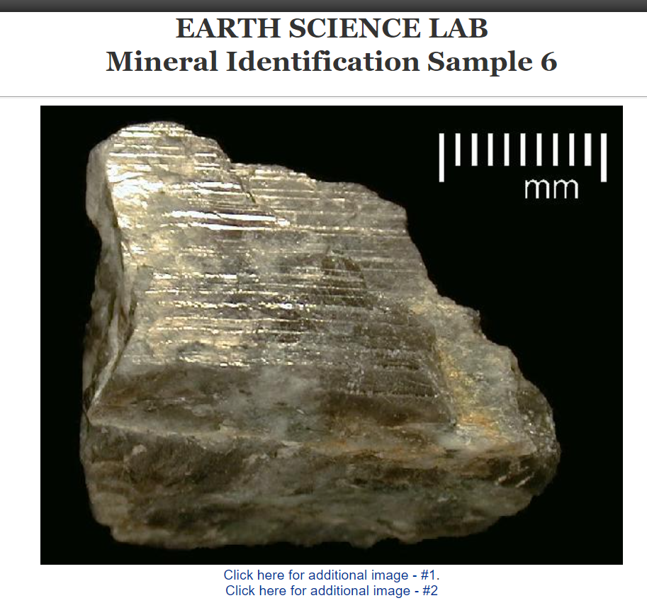 Solved EARTH SCIENCE LAB Mineral Identification Sample 4 | Chegg.com