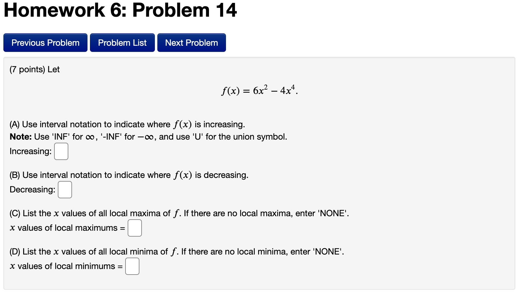Solved Homework 6: Problem 14 Previous Problem Problem List | Chegg.com