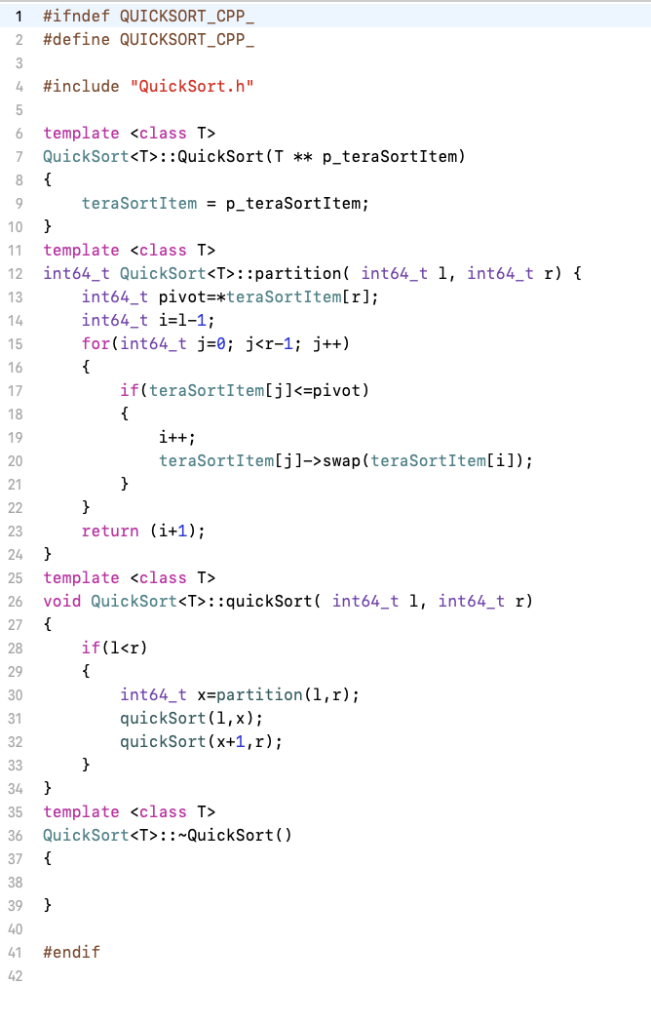 Solved QUICKSORT-CPP QUICKSORT-CPP #1fndef #define 2 | Chegg.com