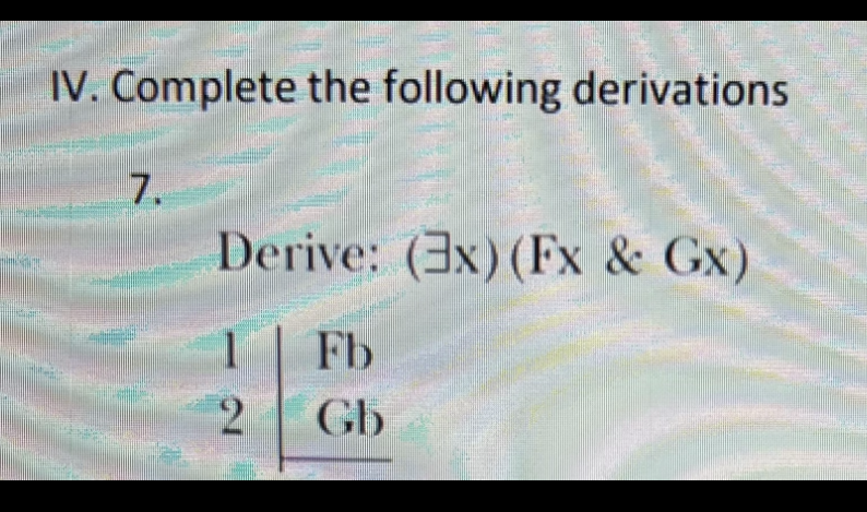 IV. Complete the following derivations 7. Derive: | Chegg.com IV. Complete the following derivations 7. Derive: | Chegg.com