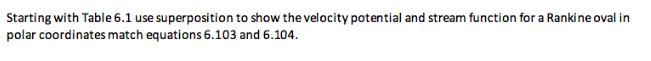 Solved Starting with Table 6.1 use superposition to show the | Chegg.com