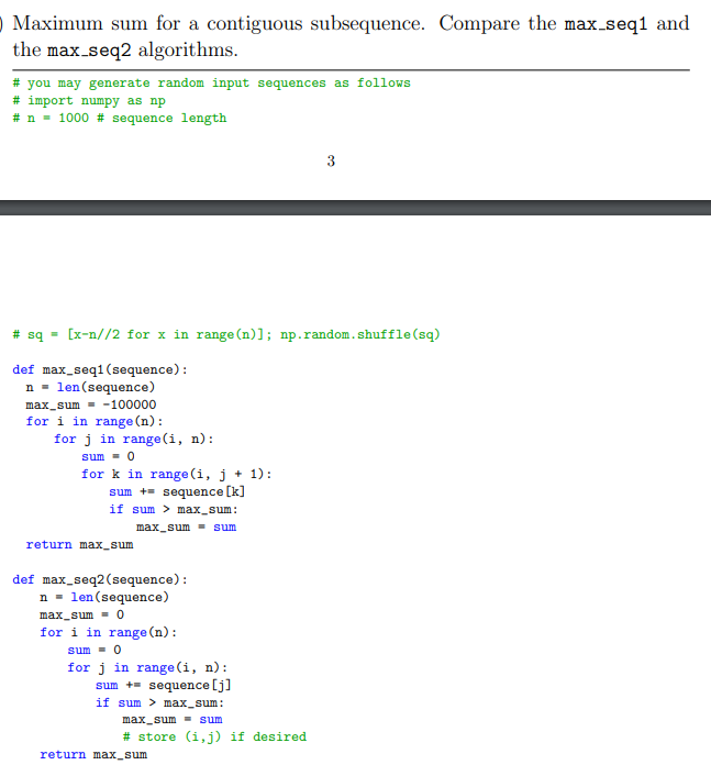 Solved Empirically Compare The Algorithms Discussed And