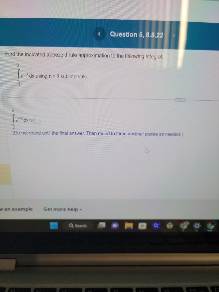 Solved Find the indicated trapezoid rule approximation to | Chegg.com