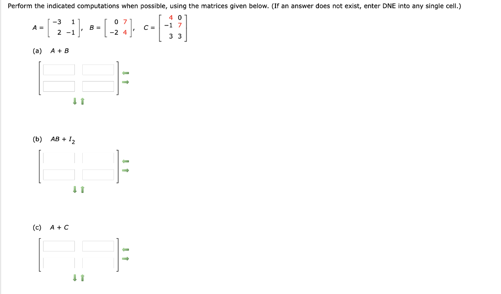 Solved Perform the indicated computations when possible, | Chegg.com