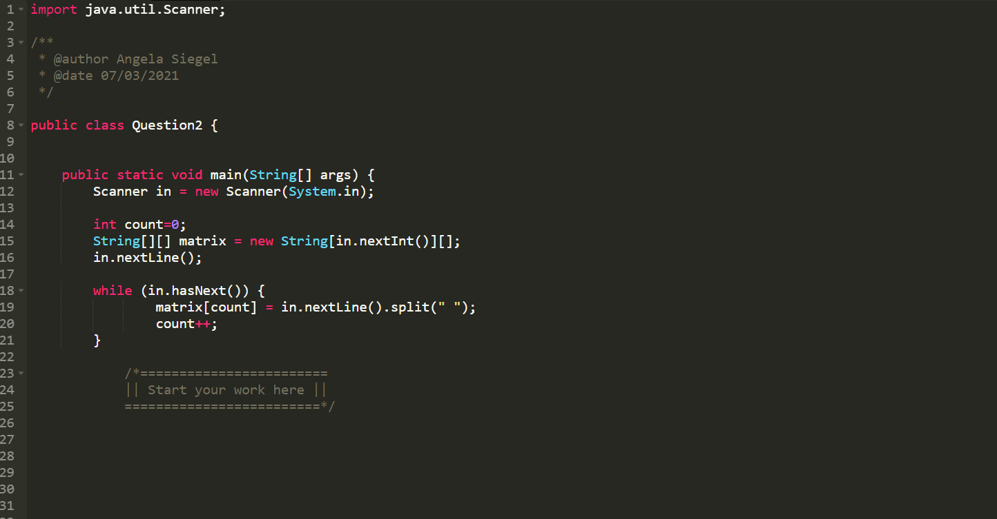 Solved DESCRIPTION: You will be given a 2-D string array, | Chegg.com