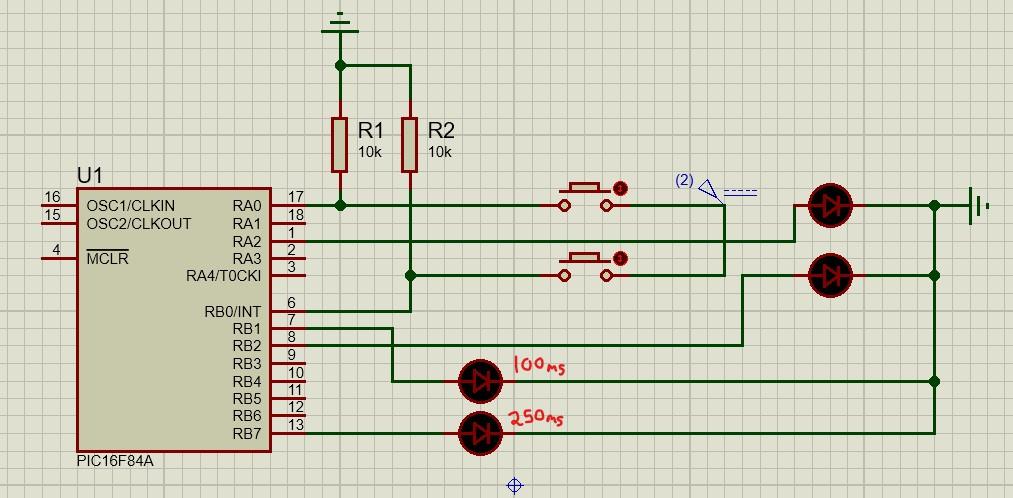 Solved Using pic16f84a, create an ASM code in which: when | Chegg.com