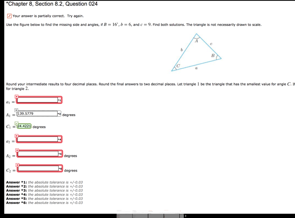 Solved *Chapter 8, Section 8.2, Question 024 Your answer is | Chegg.com