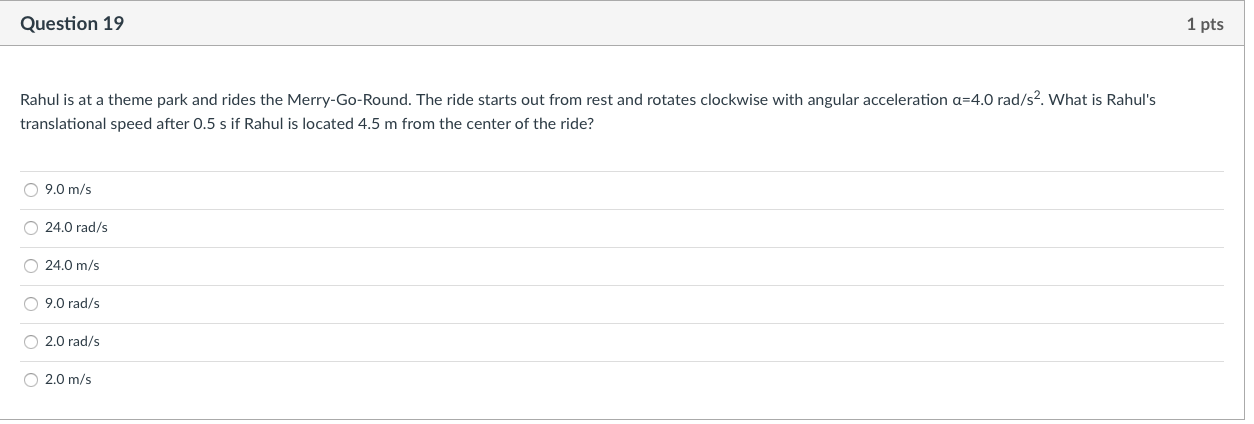 Solved Rahul is at a theme park and rides the | Chegg.com
