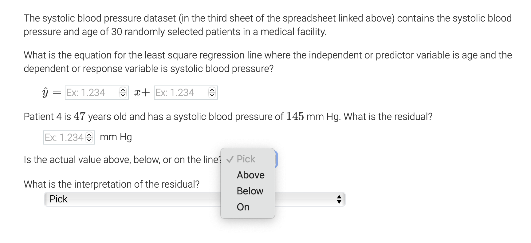 Solved The systolic blood pressure dataset (in the third | Chegg.com