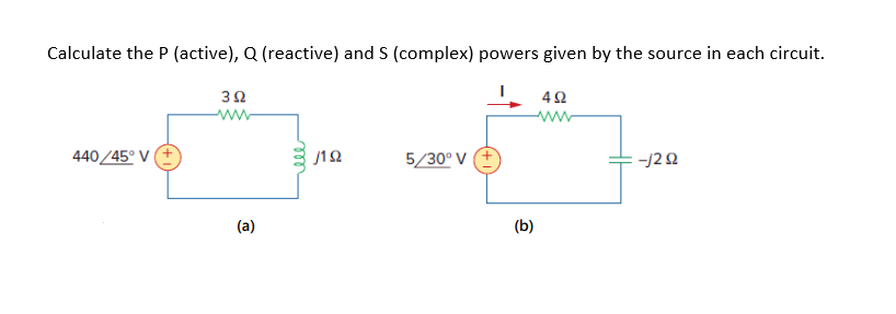 Solved Calculate the P (active), Q (reactive) and S | Chegg.com