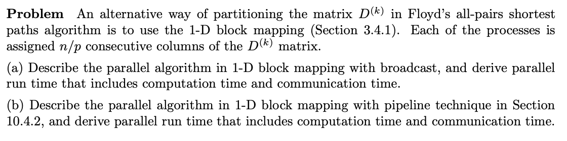 Solved Problem An alternative way of partitioning the matrix | Chegg.com