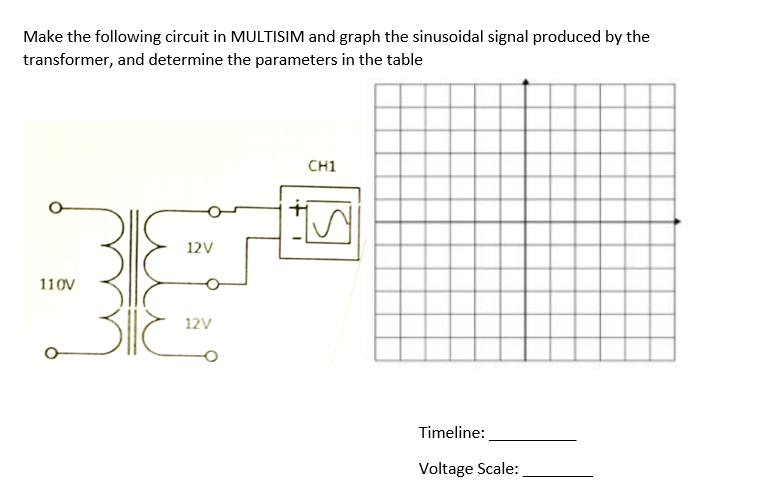 Solved Make the following circuit in MULTISIM and graph the | Chegg.com