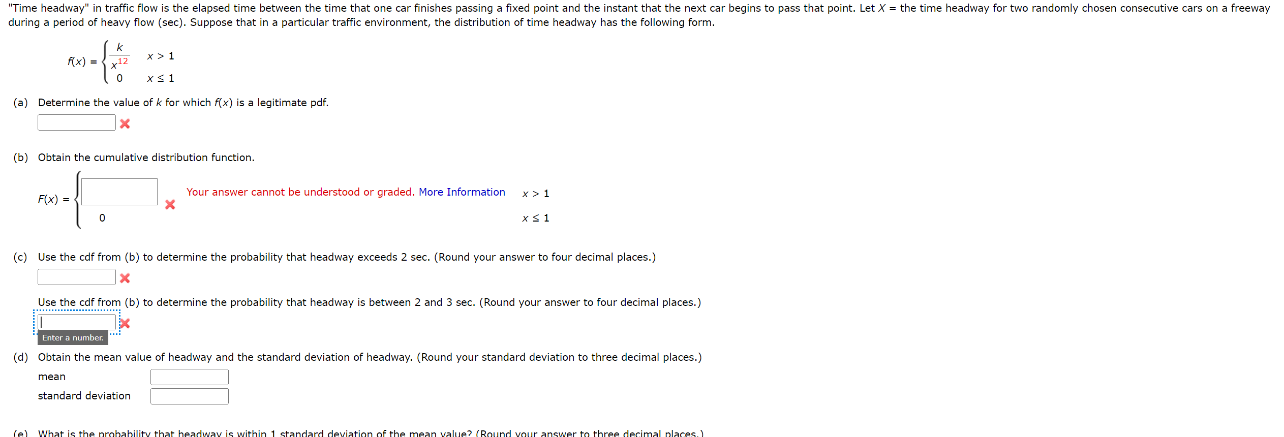 Solved "Time headway" in traffic flow is the elapsed time | Chegg.com