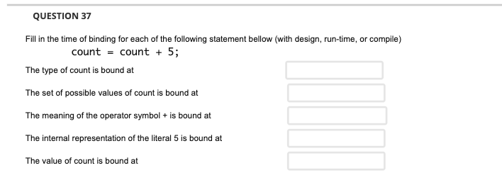 Solved Question 18 Scoping Static Or Dynamic Given The 
