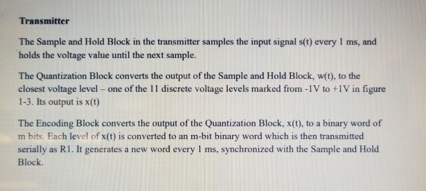 Solved 1. Pulse-code Modulation (PCM) system is shown in | Chegg.com