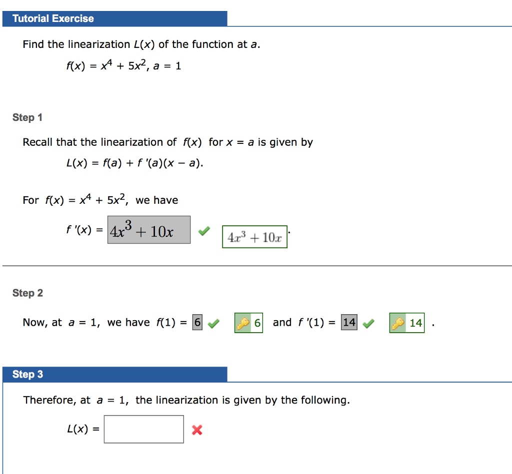 Solved Tutorial Exercise Find The Linearization L X Of The