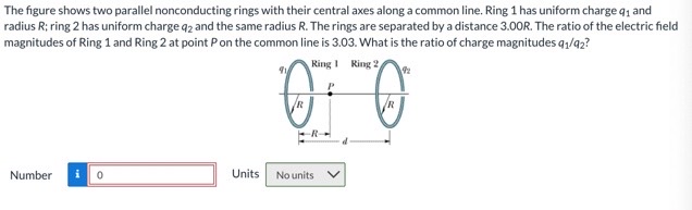 Solved The figure shows two parallel nonconducting rings | Chegg.com