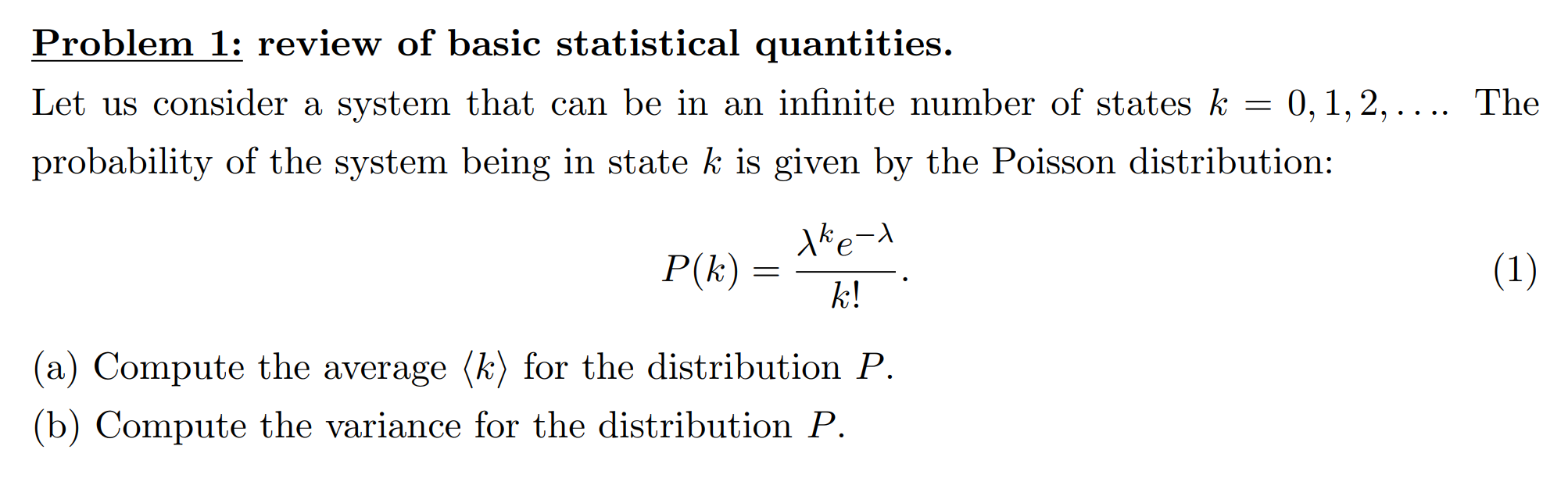 Solved Problem 1: review of basic statistical quantities.Let | Chegg.com