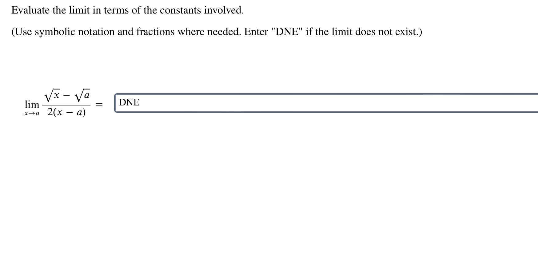Solved Evaluate the limit in terms of the constants | Chegg.com