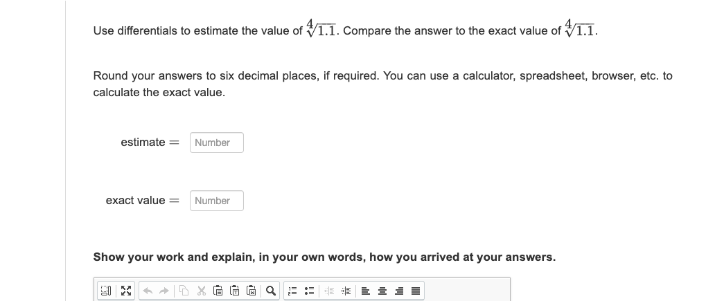 Solved Use differentials to estimate the value of 41.1. | Chegg.com