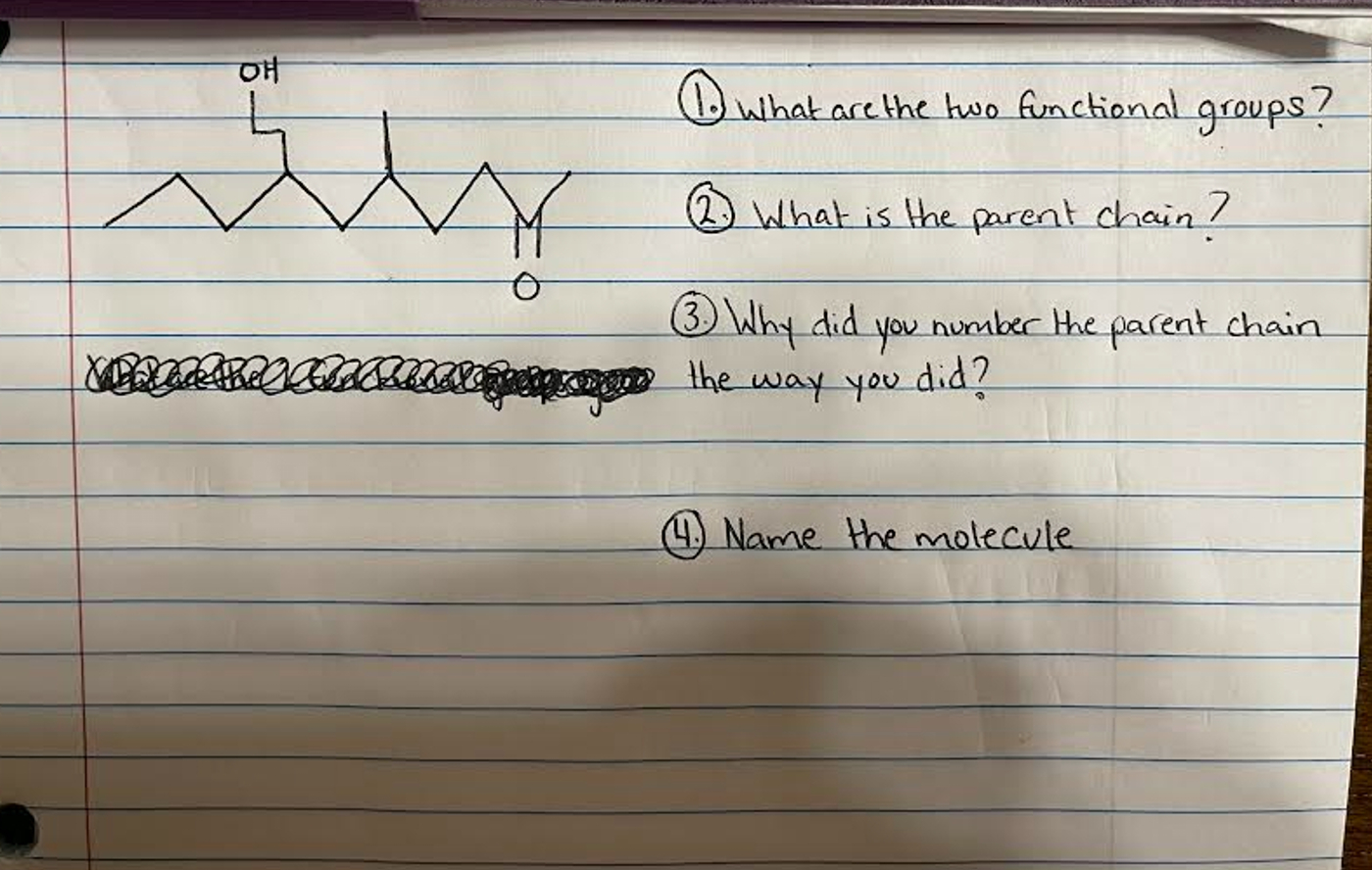 Solved (1.) ﻿What are the two functional groups used?(2.) | Chegg.com