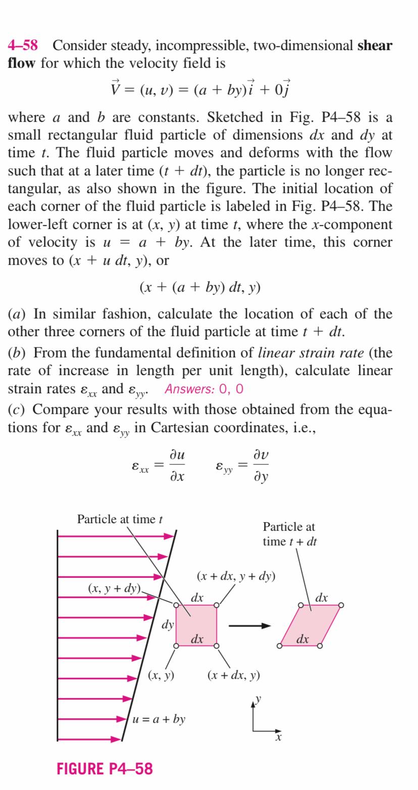 Solved 4–58 Consider steady, incompressible, two-dimensional | Chegg.com Solved 4–58 Consider steady, incompressible, two-dimensional | Chegg.com