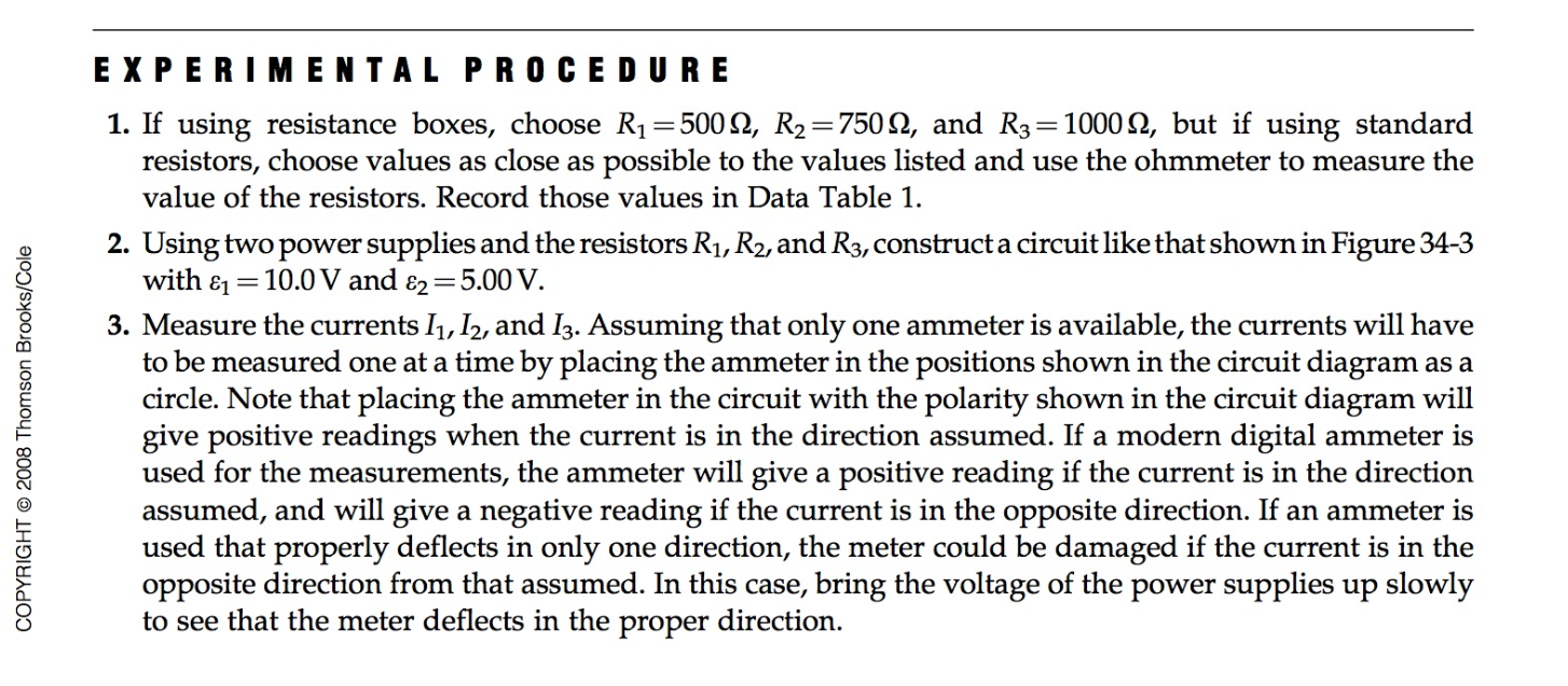Solved Figure 34-3 Experimental multi-loop circuit with | Chegg.com