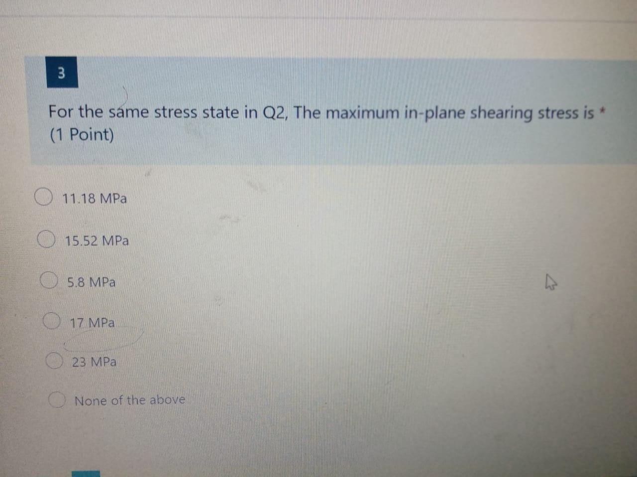 Solved 2 12 MPa 4 MPa 15 MPa For the given state of stress. | Chegg.com