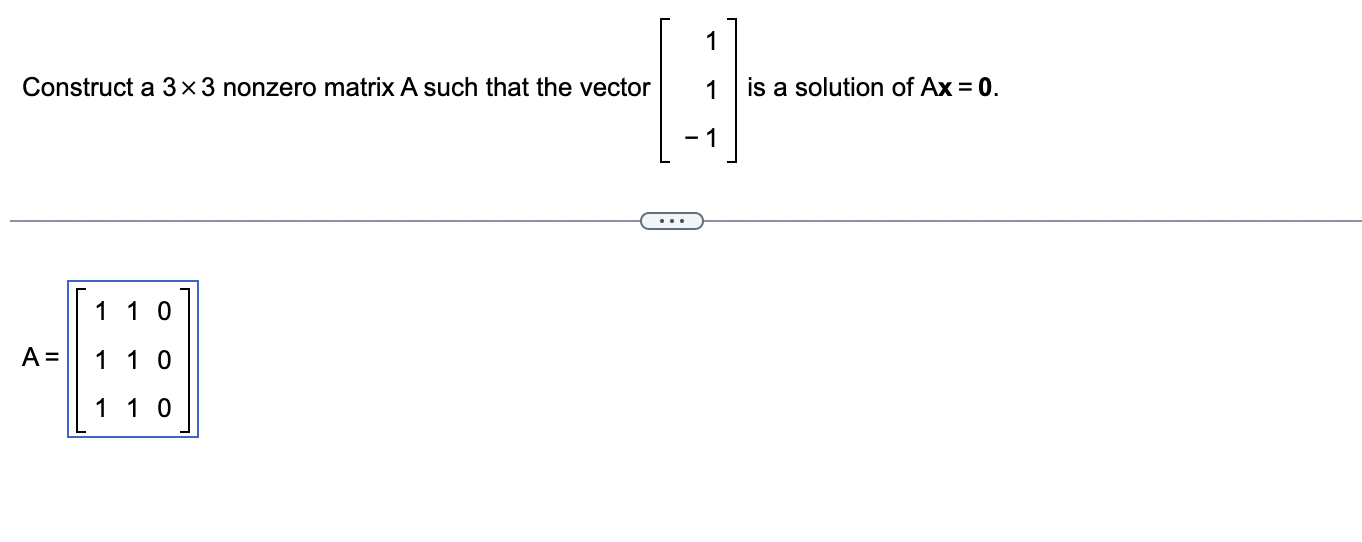 Solved Construct A 3×3 nonzero Matrix A Such That The