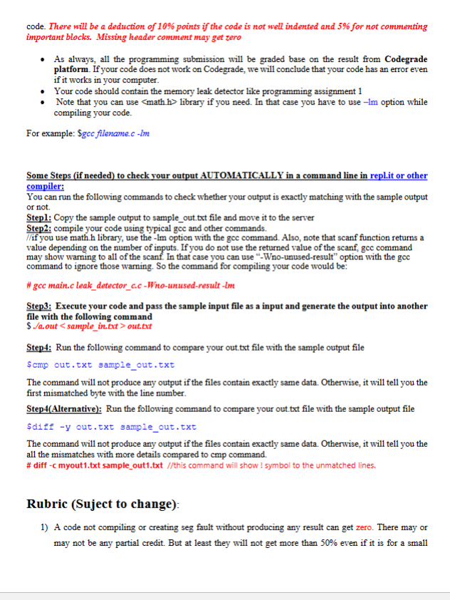 Solved can you make it in c language do not use file I/O? | Chegg.com