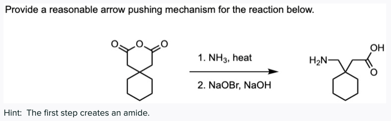 Solved Provide a reasonable arrow pushing mechanism for the | Chegg.com