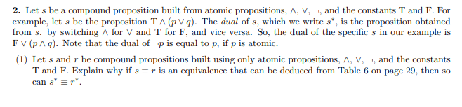 Solved 2. Let s be a compound proposition built from atomic | Chegg.com