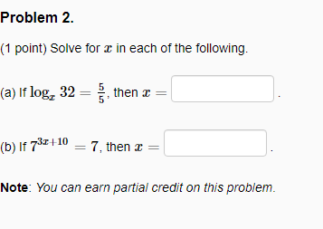 Solved Problem 1. 1 point) Expand the logarithm in terms of | Chegg.com