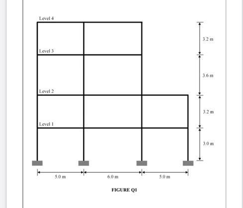 01 A reinforced concrete frame of a multi-storey | Chegg.com