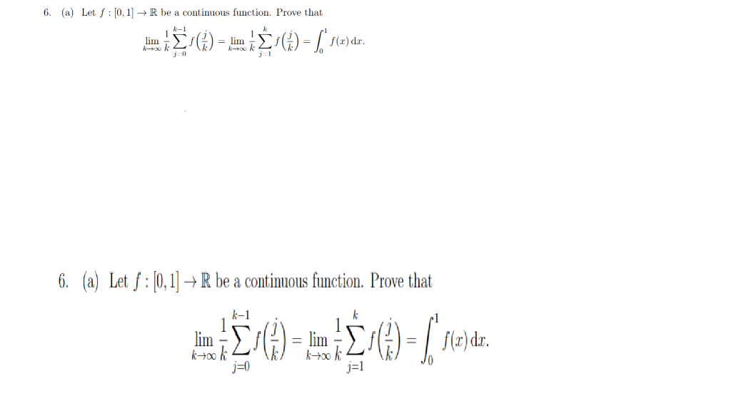 Solved Let f : [0, 1] → R be a continuous function. Prove | Chegg.com