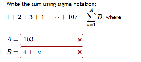Solved Write the sum using sigma notation: | Chegg.com