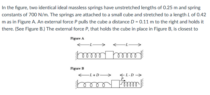 Solved In the figure, two identical ideal massless springs | Chegg.com
