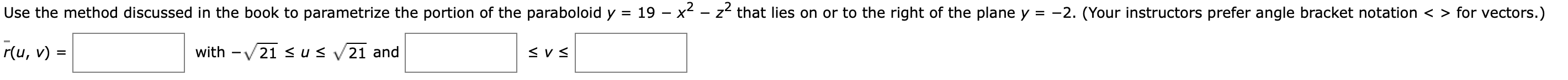 Solved Use the method discussed in the book to parametrize | Chegg.com
