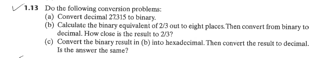Solved 1.13 ﻿Do the following conversion problems:(a) | Chegg.com